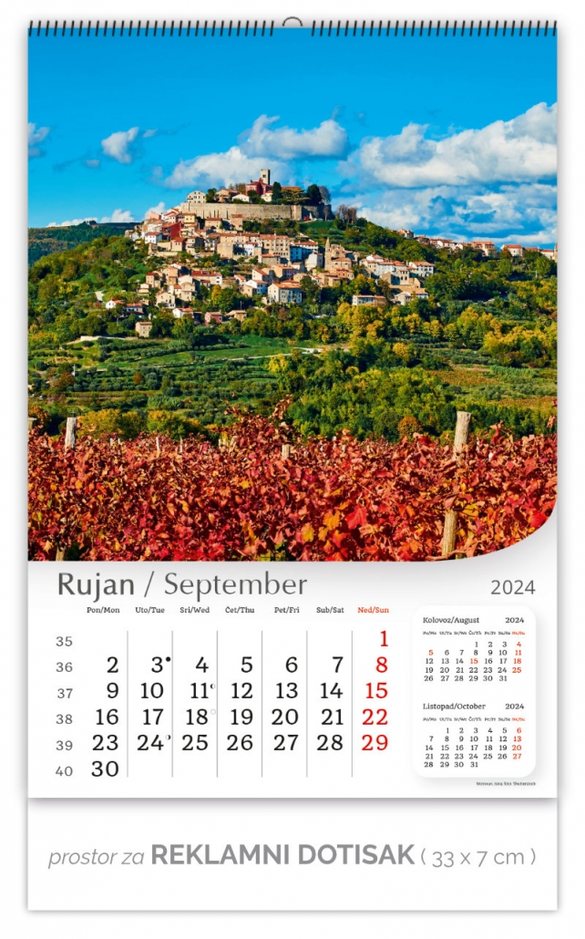 Okomiti kalendar "Hrvatska" - kalendar