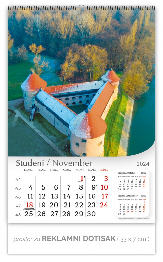 Okomiti kalendar "Hrvatska" - kalendar
