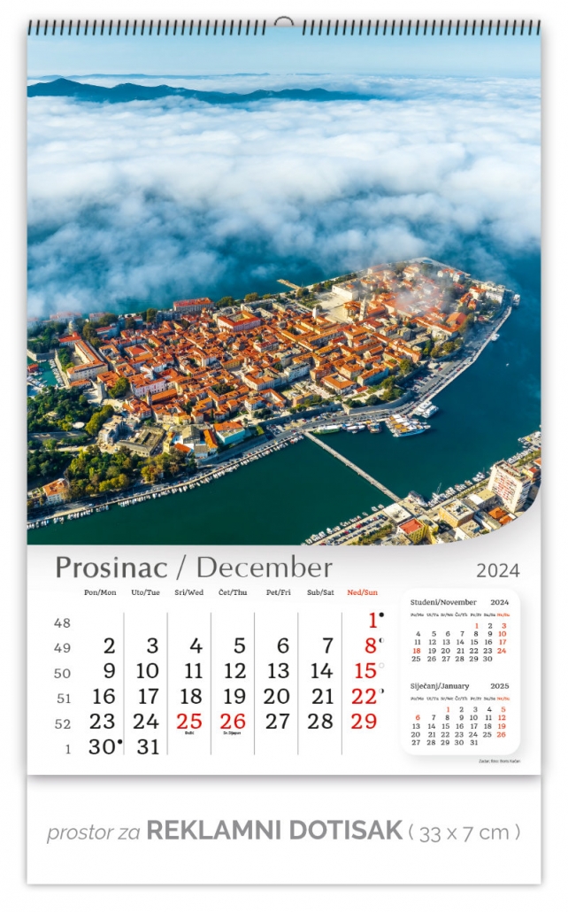Okomiti kalendar "Hrvatska" - kalendar