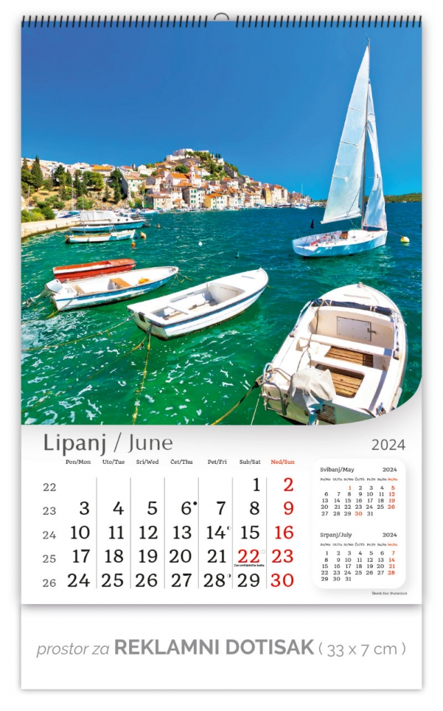 Okomiti kalendar "Hrvatska" - kalendar