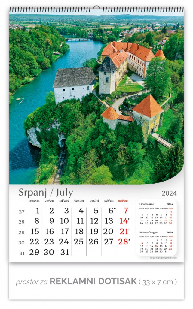 Okomiti kalendar "Hrvatska" - kalendar