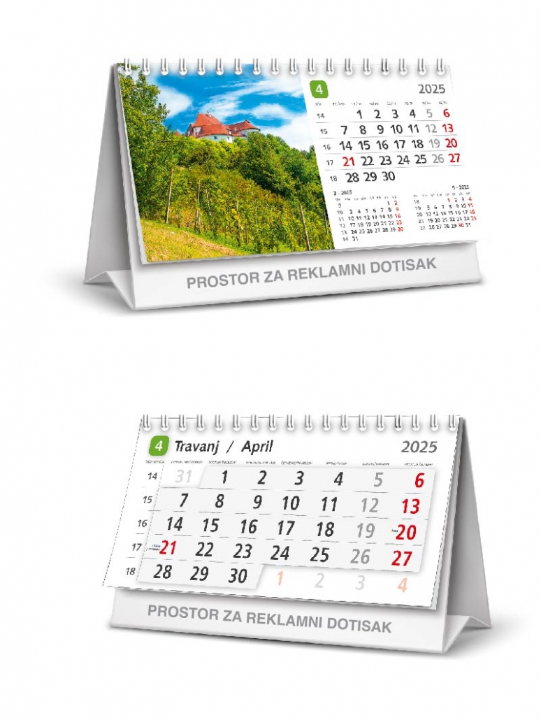 Stolni kolorni kalendar - čestitka - kalendar
